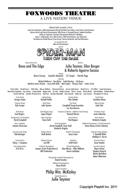 Free Listen to Entire Cast Recording of Spider-Man Now Available Online ...