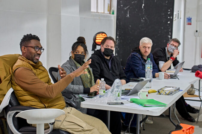 Look Inside Rehearsal for The Collaboration, Starring Jeremy Pope and ...