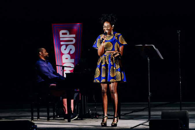 Watch Amber Iman's Broadway Pop-Up Concert for Fellow Performers | Playbill