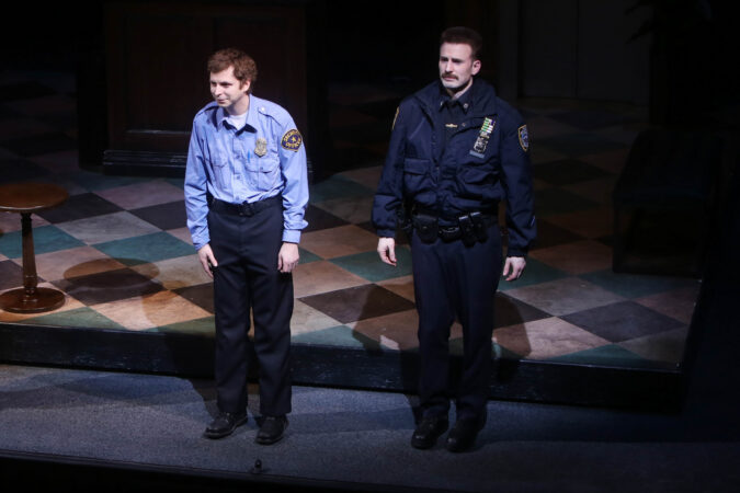 Lobby Hero, With Chris Evans, Michael Cera, and More, Opens on Broadway ...
