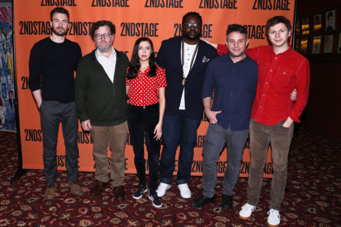 Michael Cera, Chris Evans, and the Cast of Lobby Hero Meet the Press ...