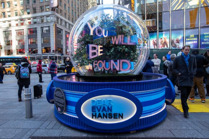 Check Out the Broadway Snow Globes Decorating Times Square | Playbill