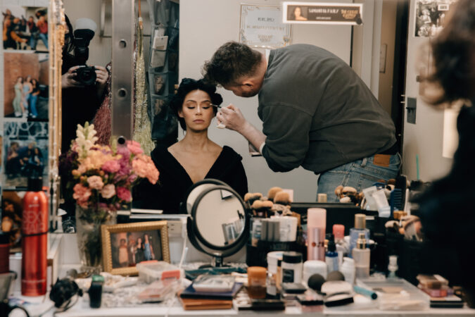 See Samantha Pauly Get Sewn Into Her Opening Night Dress for The Great ...