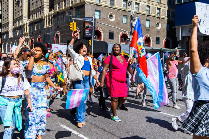 Go Inside the Trans March on Broadway, Organized by Sis | Playbill