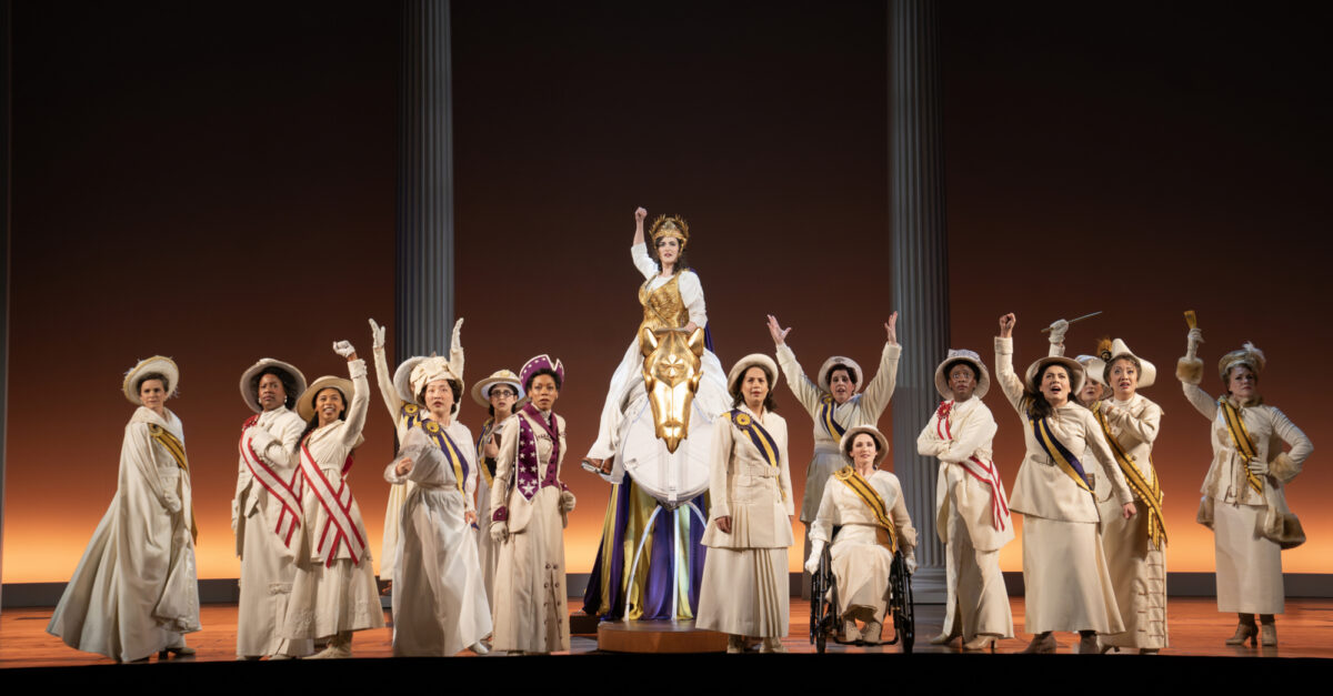 Broadway's Suffs Disrupted by Protesters | Playbill