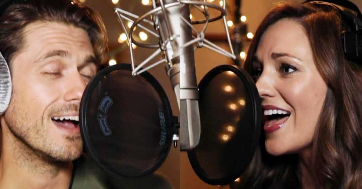 Watch Laura Osnes and Aaron Tveit Record 'Winter Wonderland' for ...