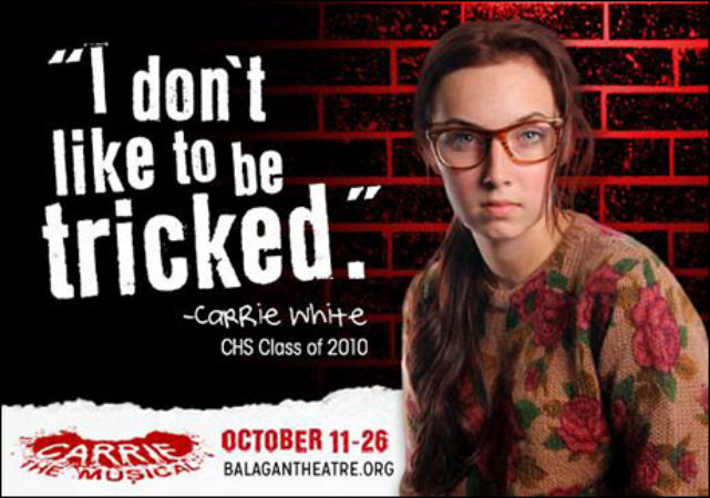 Carrie, Starring Alice Ripley, Keaton Whittaker and Kendra Kassebaum ...