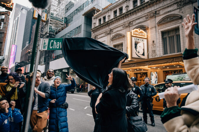 Photos: 48th St. Renamed To "Chavkin Way" | Playbill