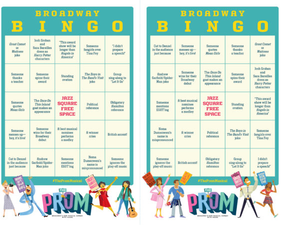 The Prom Tony Awards Bingo Cards and Ballot | Playbill