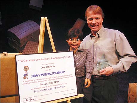 Photo Call Jay Johnson Presented With Ventriloquism Award Playbill