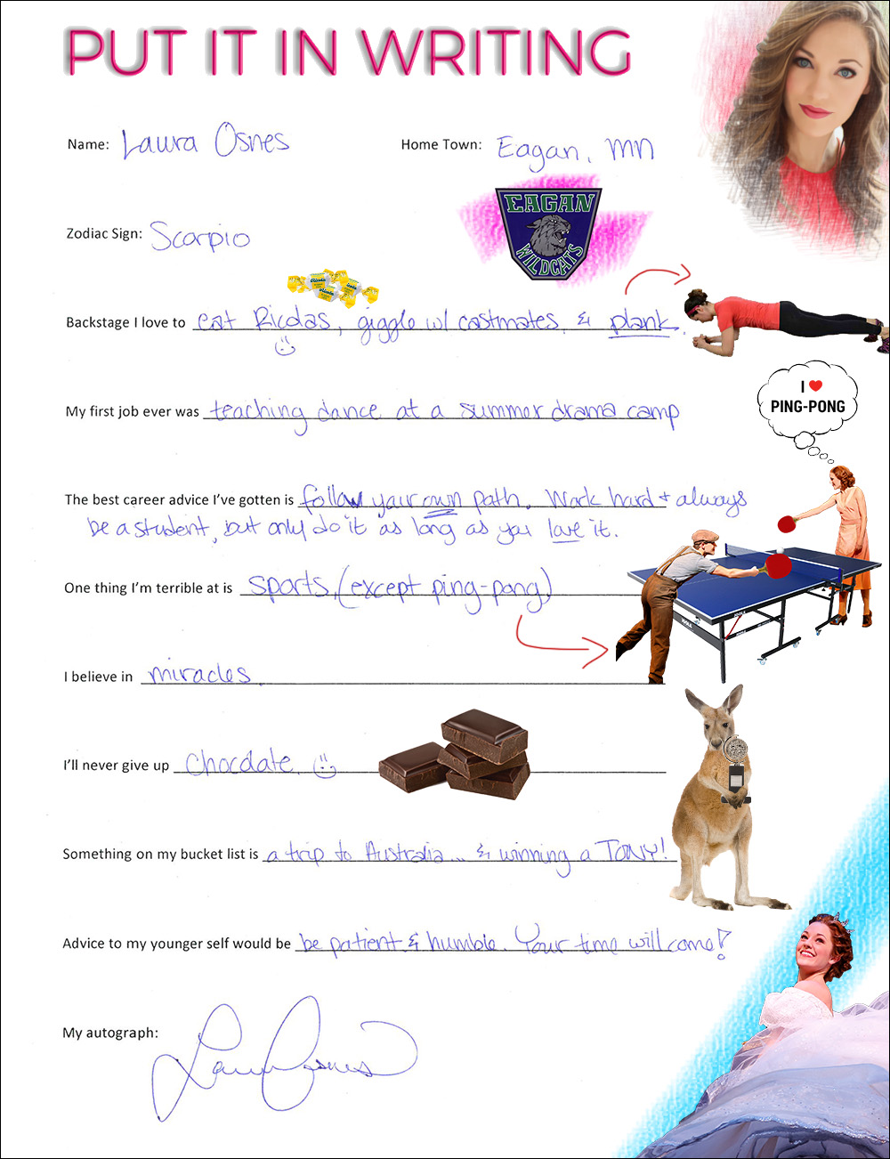 Laura Osnes Puts It in Writing | Playbill