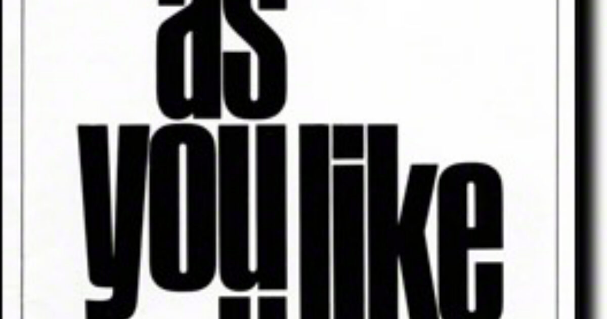 As You Like It (Broadway, Times Square Church, 1974) | Playbill