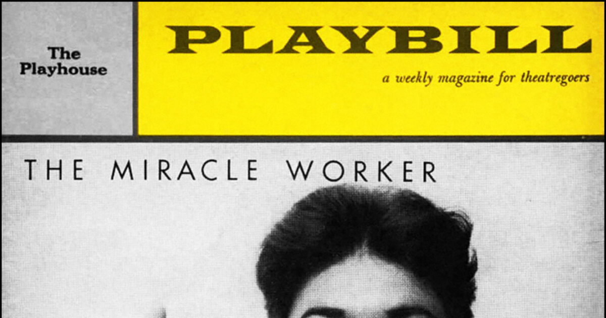 The Miracle Worker (Broadway, Playhouse Theatre, 1959) | Playbill