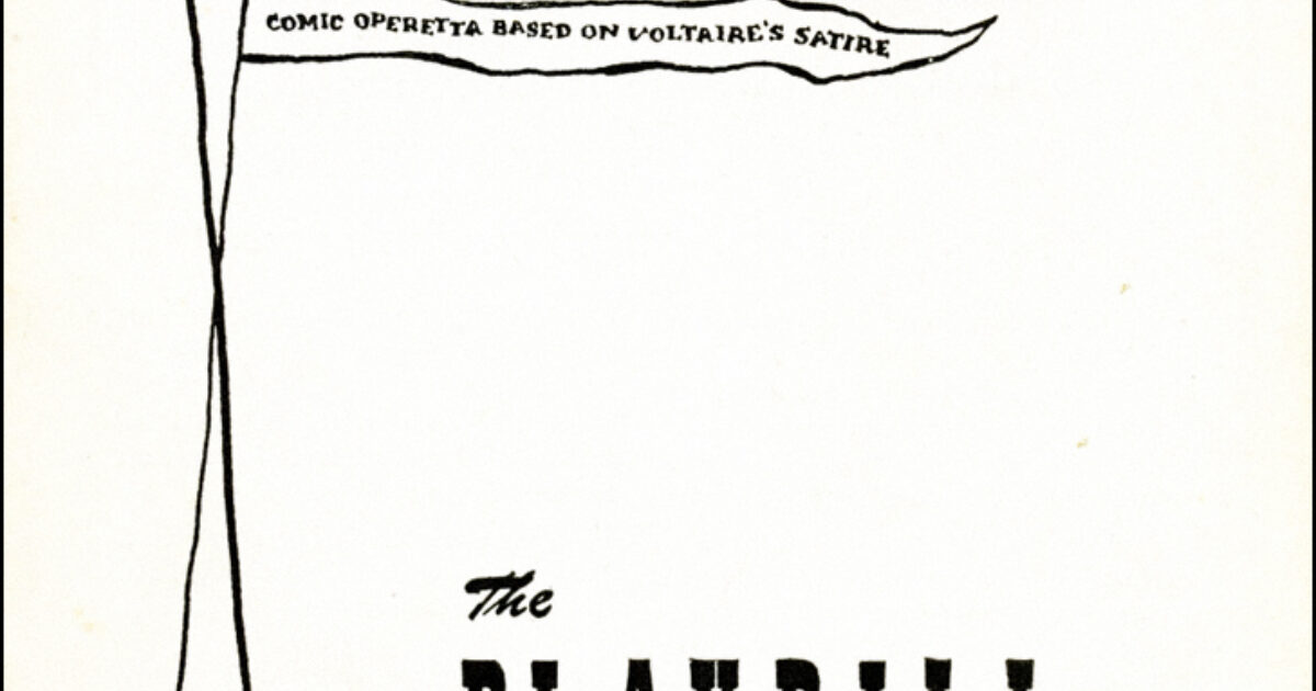 Candide (Broadway, Al Hirschfeld Theatre, 1956) | Playbill