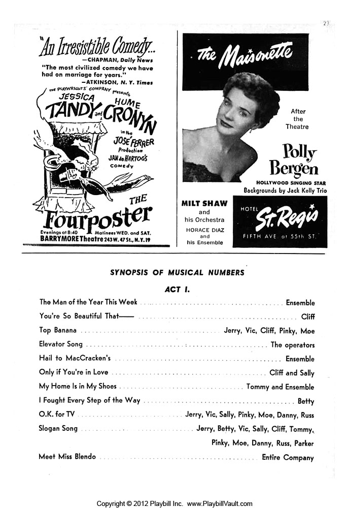 Top Banana (Broadway, Winter Garden Theatre, 1951) | Playbill