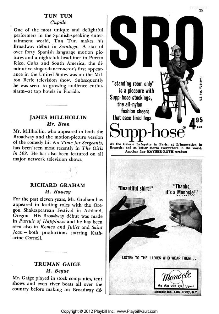 Saratoga (Broadway, Winter Garden Theatre, 1959) | Playbill