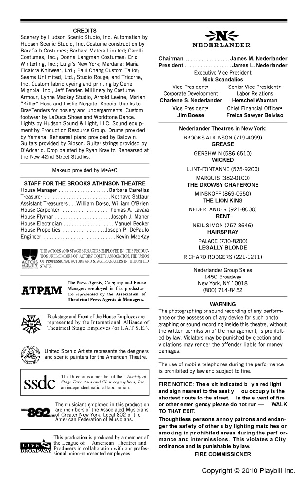 Grease (Broadway, Brooks Atkinson Theatre, 2007) | Playbill