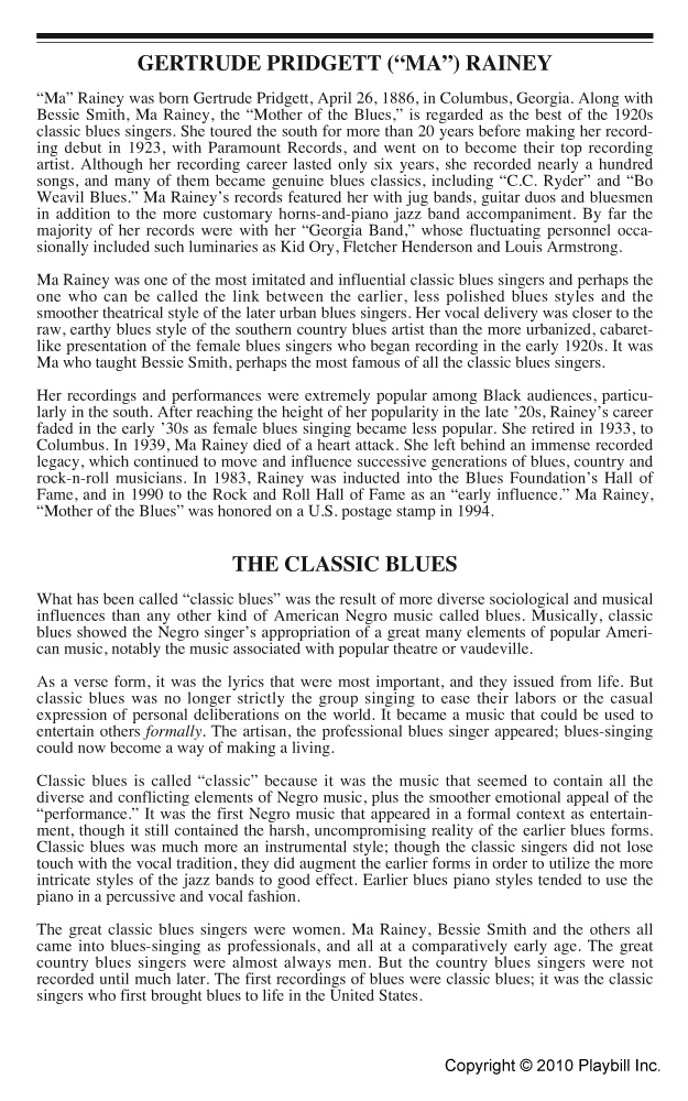 Ma Rainey's Black Bottom (Broadway, Bernard B. Jacobs Theatre, 2003 ...