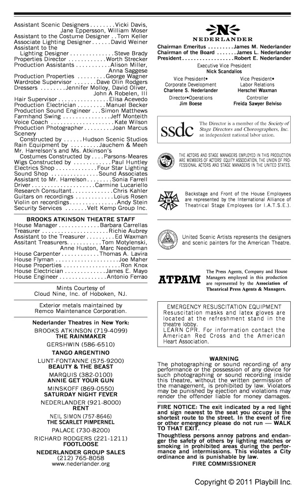The Rainmaker (Broadway, Brooks Atkinson Theatre, 1999) | Playbill