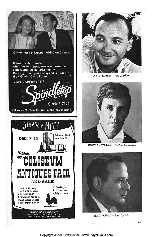 Promises, Promises (Broadway, Sam S. Shubert Theatre, 1968) | Playbill