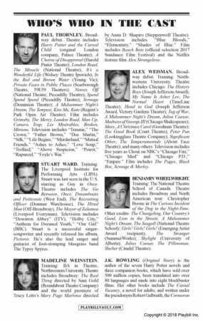 Flip Through the Harry Potter and the Cursed Child Opening Night ...