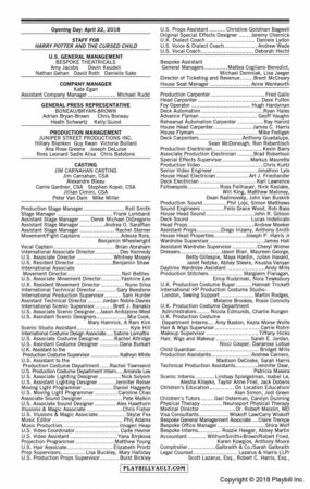 Flip Through the Harry Potter and the Cursed Child Opening Night ...