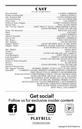Flip Through My Fair Lady Opening Night Playbill | Playbill