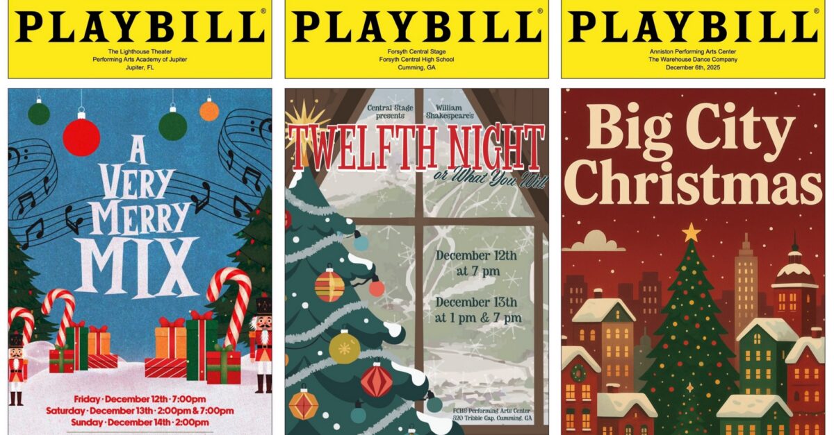 10 Cozy Holiday PLAYBILLDER Covers From Around the Country | Playbill