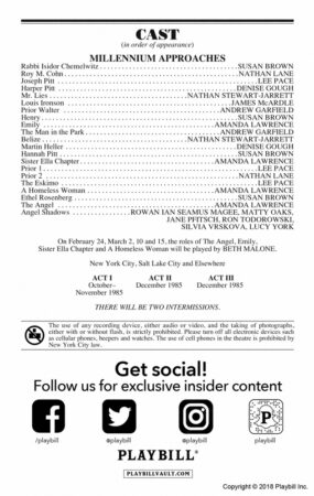 Flip Through the Opening Night Playbill for Angels in America on ...