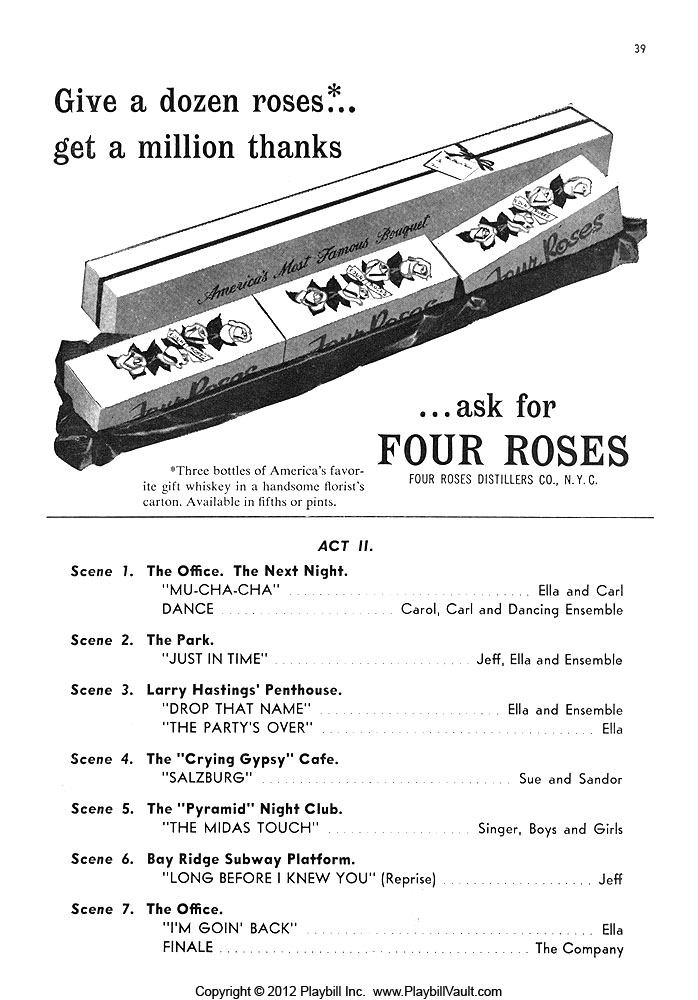 Bells Are Ringing (Broadway, Sam S. Shubert Theatre, 1956) | Playbill